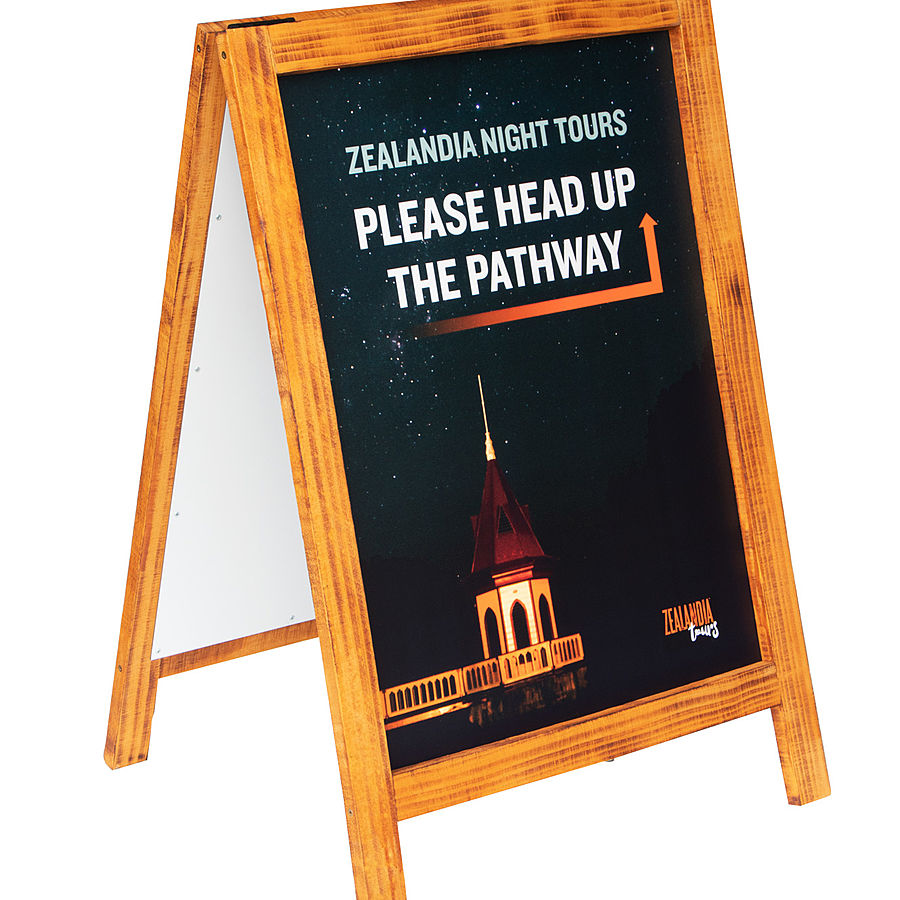 Timber Sandwich Board | Footpath Signs | New Zealand